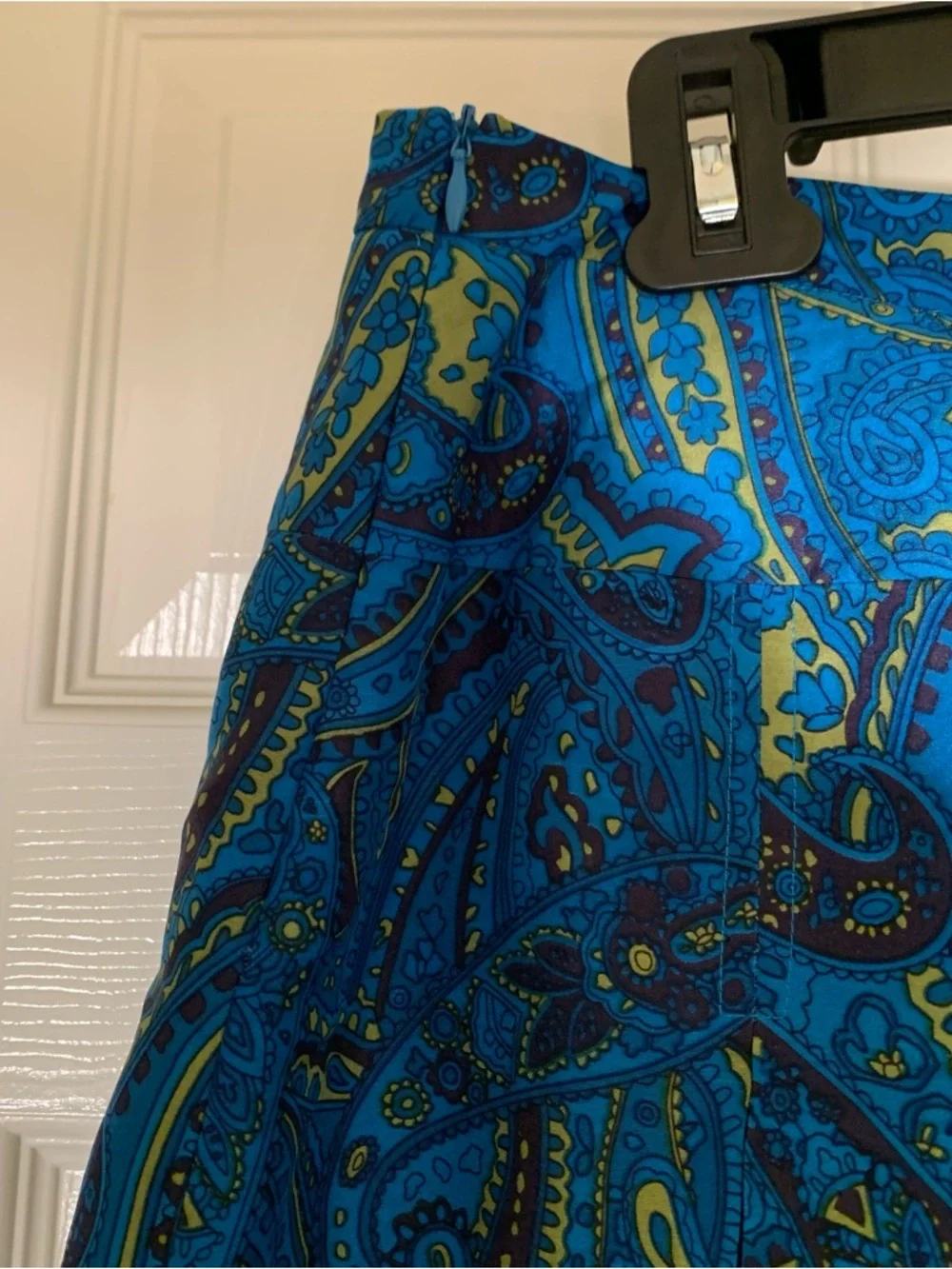 Studio G | Skirts | Studio G Paisley Circle Skirt With Blue Black Gold ...